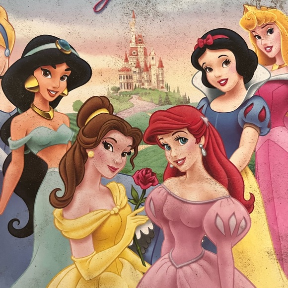 Disney | Toys | Disney Princesses In Pastel Dresses Art Print And ...